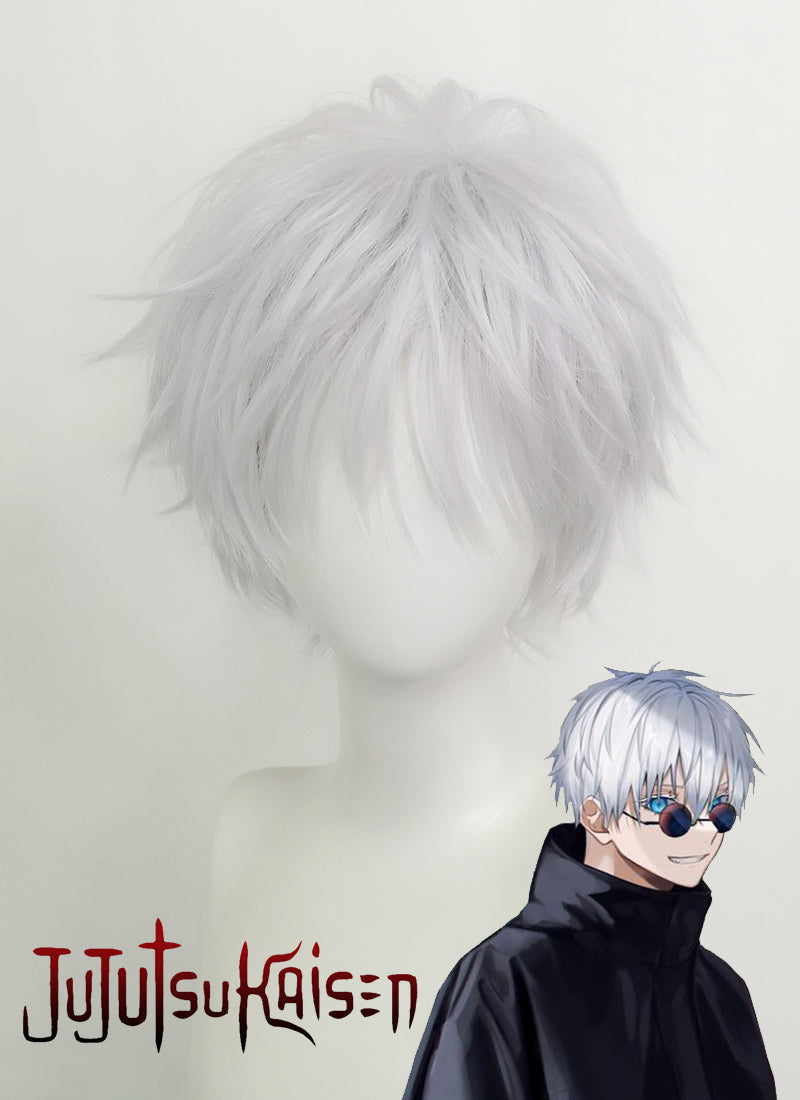 Jujutsu Kaisen Gojo Satoru Short Silver White Cosplay Wig TB1645 – CosplayBuzz