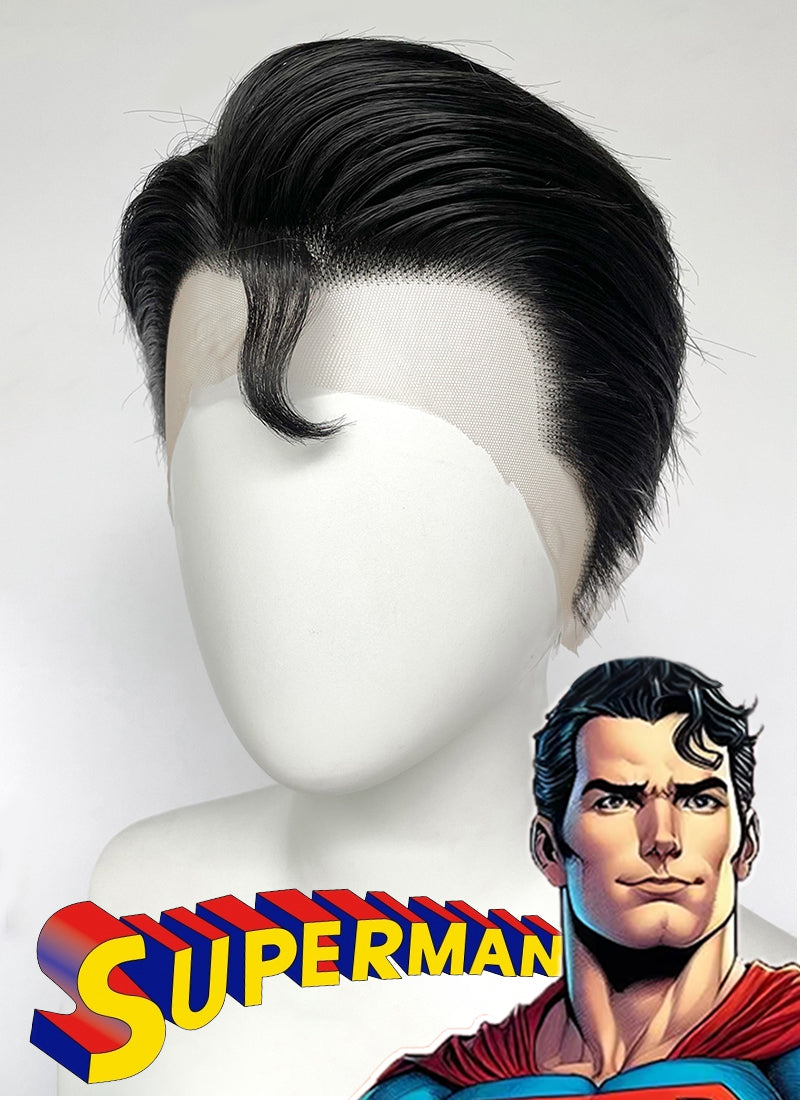 DC Superman Jet Black Lace Front Synthetic Men's Wig LF6062 – CosplayBuzz