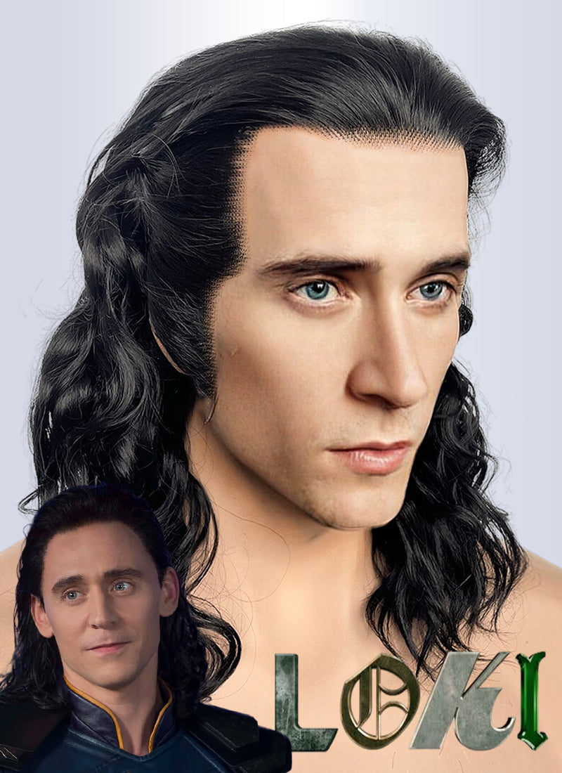 Marvel Loki Wavy Black Lace Front Synthetic Men's Wig LFK5554 – CosplayBuzz
