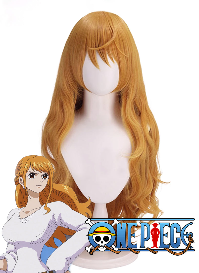 One Piece Nami Long Wavy Orange Cosplay Wig TB1664 – CosplayBuzz