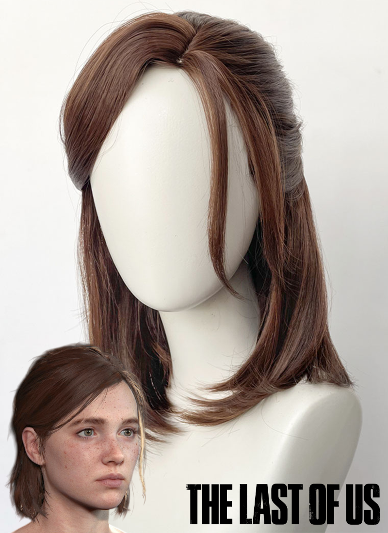 The Last of Us Ellie Williams Wavy Brunette Cosplay Wig TB1755 ...