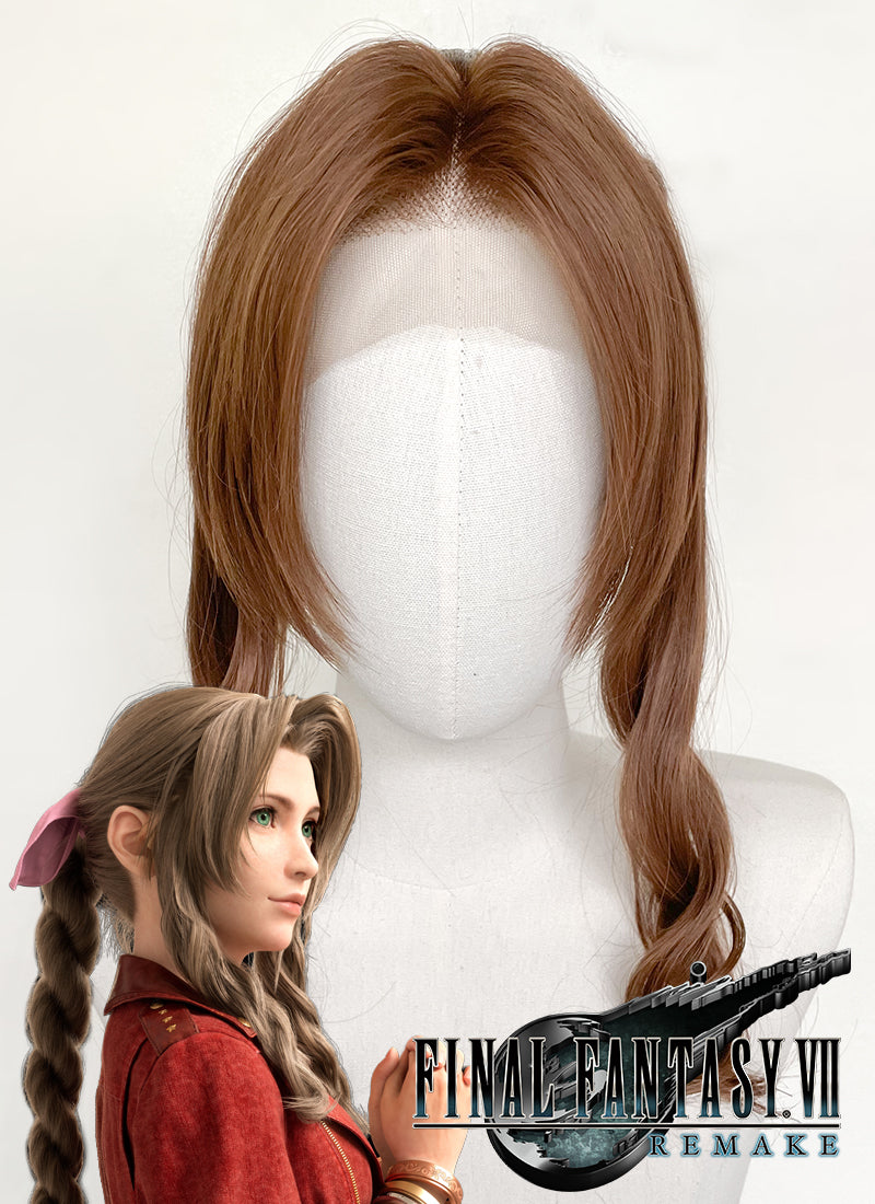 Final Fantasy Aerith Gainsborough Chestnut Brown Braided Lace Front Sy ...