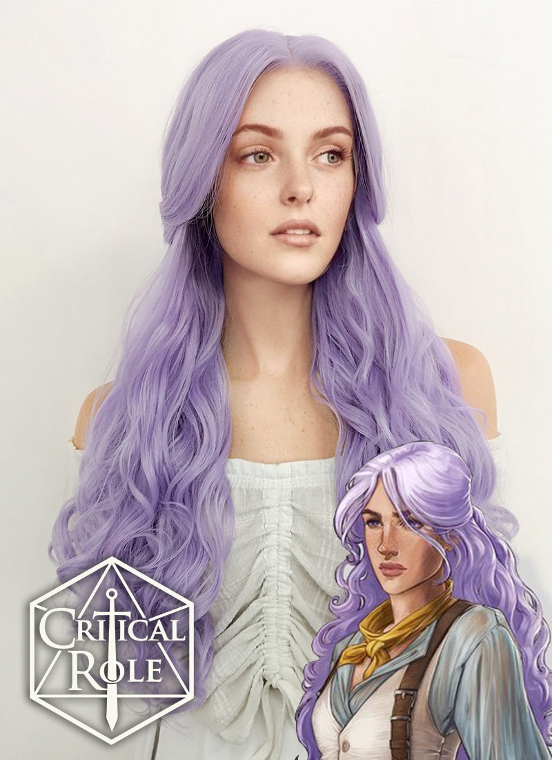 Critical Role: Imogen Temult Wavy Pastel Purple Lace Front Wig LF5110 ...