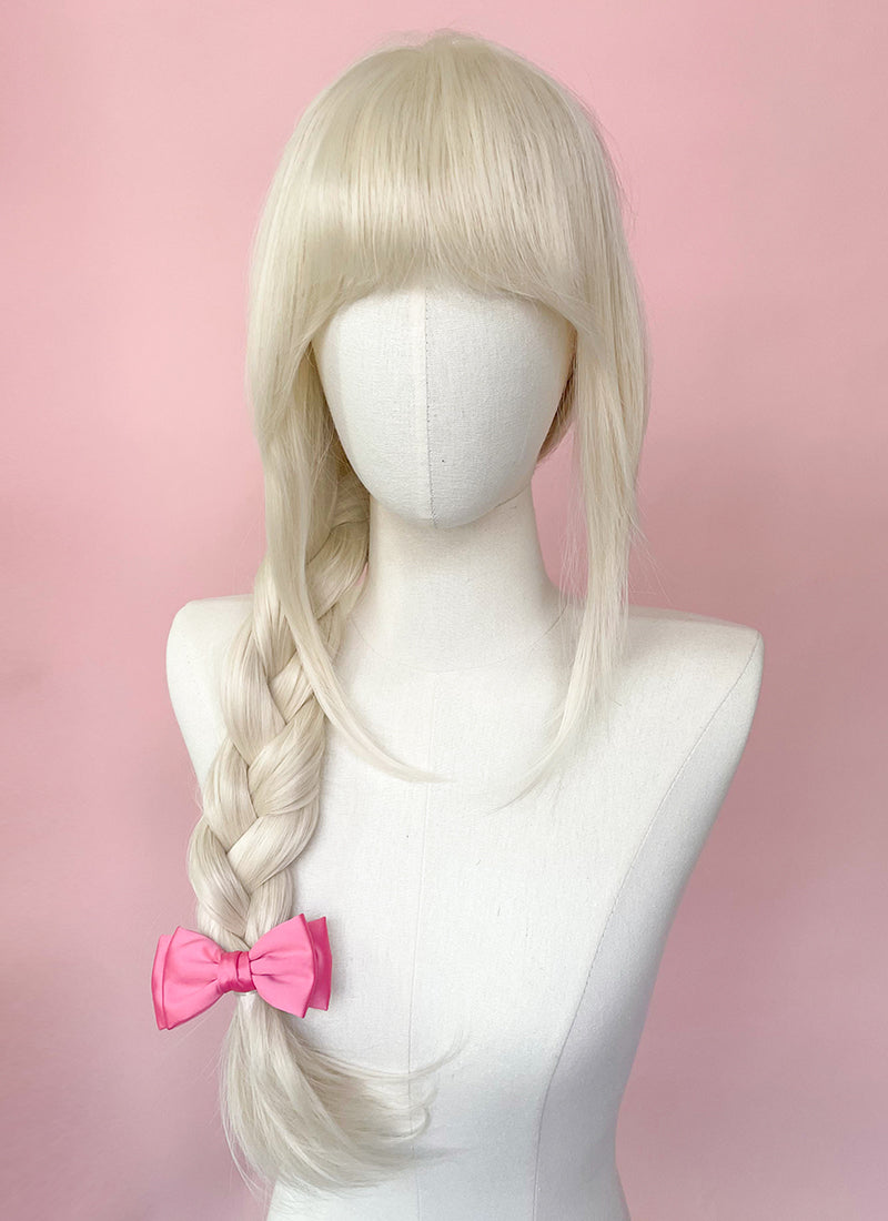Barbie Long Straight Platinum Blonde Lace Front Synthetic Hair Wig LF6 – CosplayBuzz