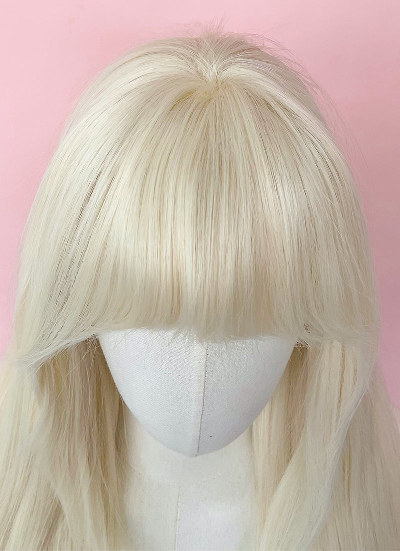 Barbie Long Straight Platinum Blonde Lace Front Synthetic Hair Wig LF6 ...