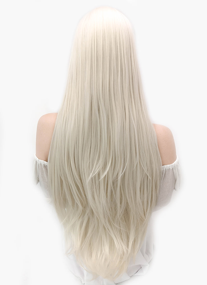 Long Straight Platinum Blonde Lace Front Synthetic Hair Wig LW150D – CosplayBuzz