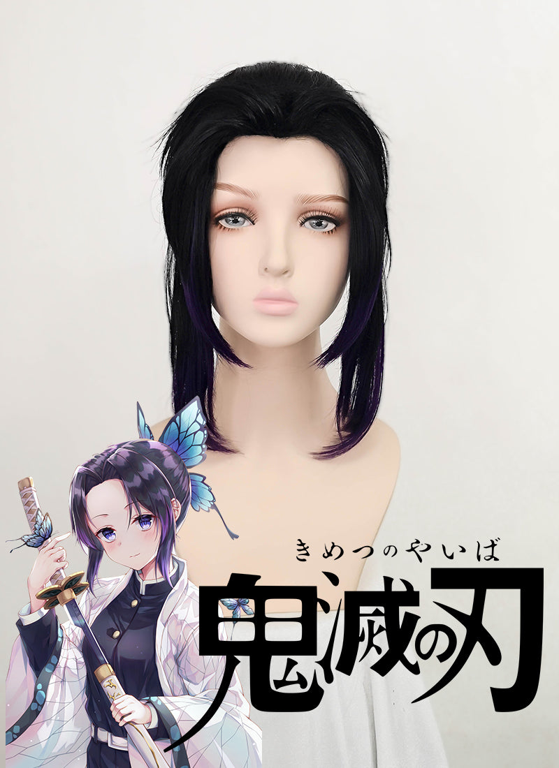 Demon Slayer: Kimetsu No Yaiba Kochou Shinobu Short Black With Purple ...